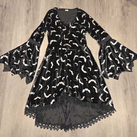 Spirit | Dresses | Spirit Halloween Bat Dress Black Bat Dress Costume ...